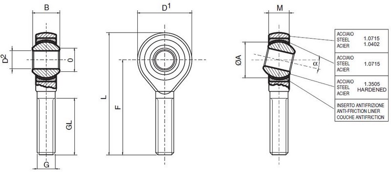 Rotule RODOBAL RM16SE ou RML16SE